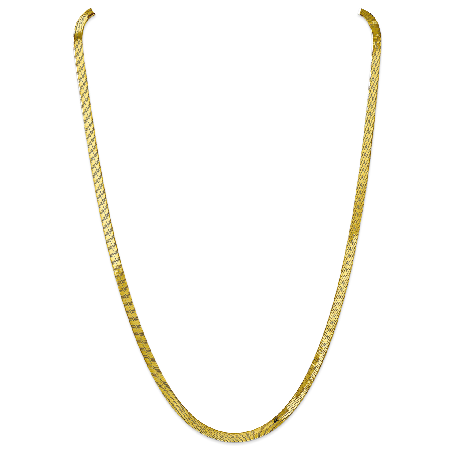 Primal Gold 10 Karat Yellow Gold 4.0mm Silky Herringbone Chain ...
