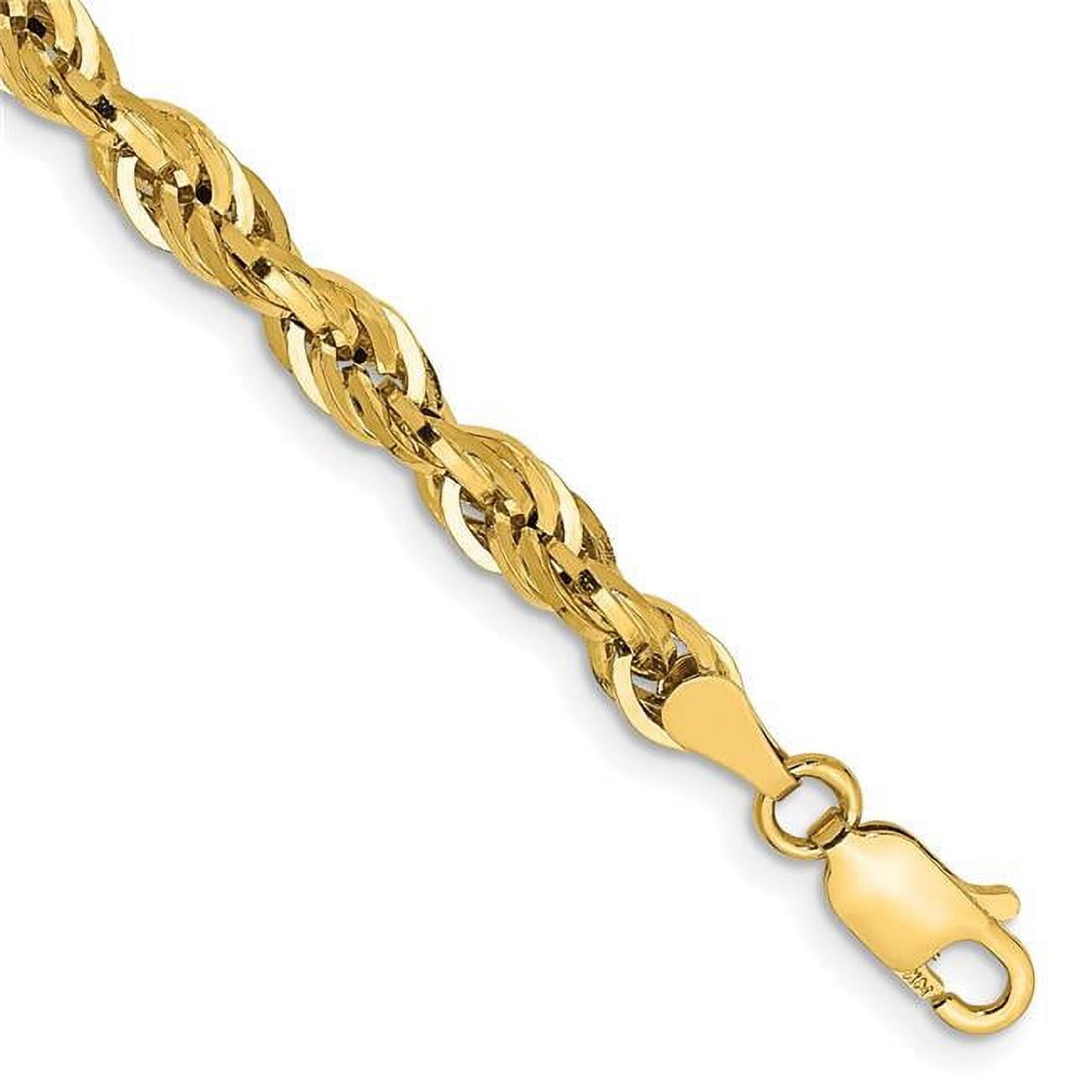 Primal Gold 10 Karat Yellow Gold 4.25mm Semi-Solid Rope Chain - Walmart.com
