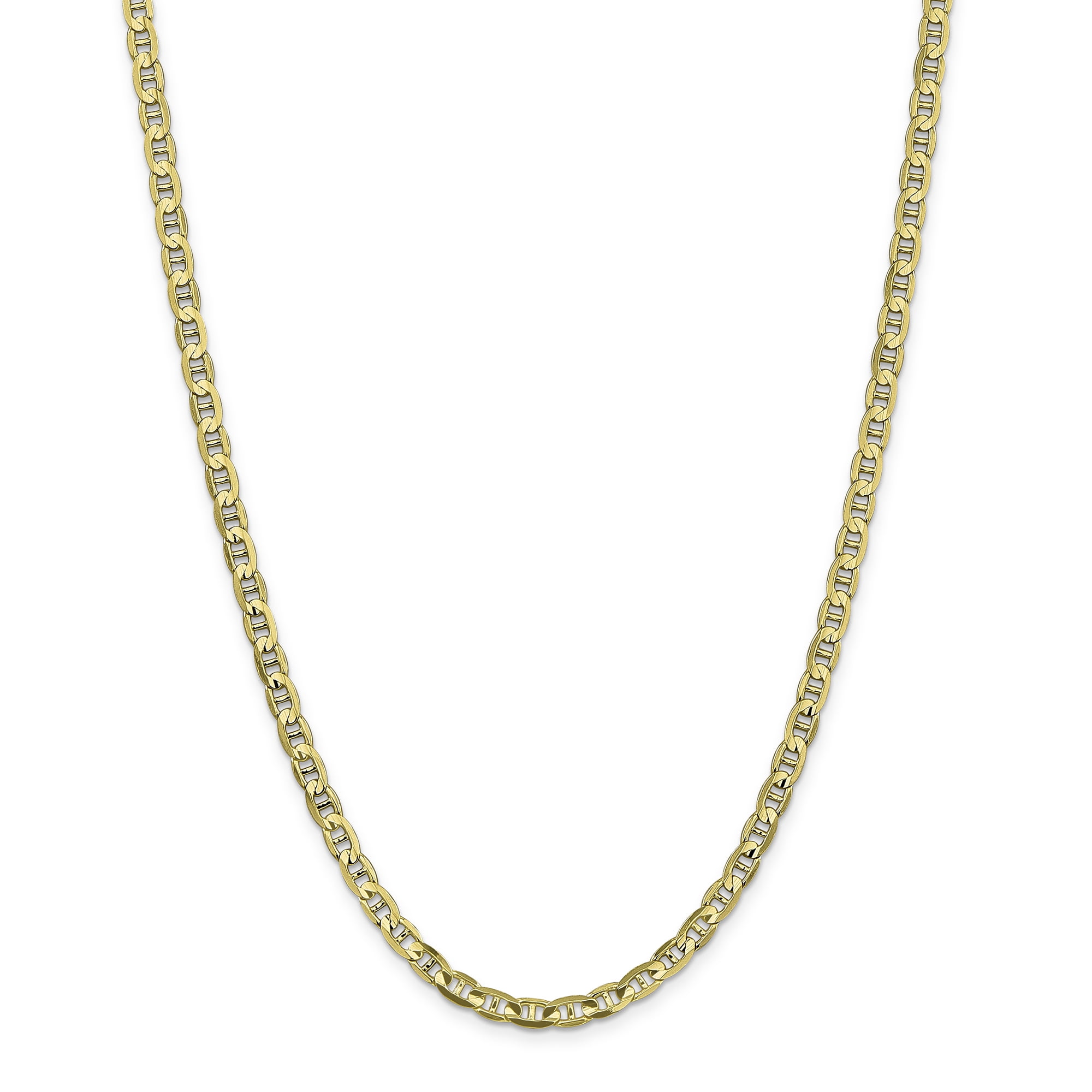Primal Gold 10 Karat Yellow Gold 4.5mm Concave Anchor Chain - Walmart ...