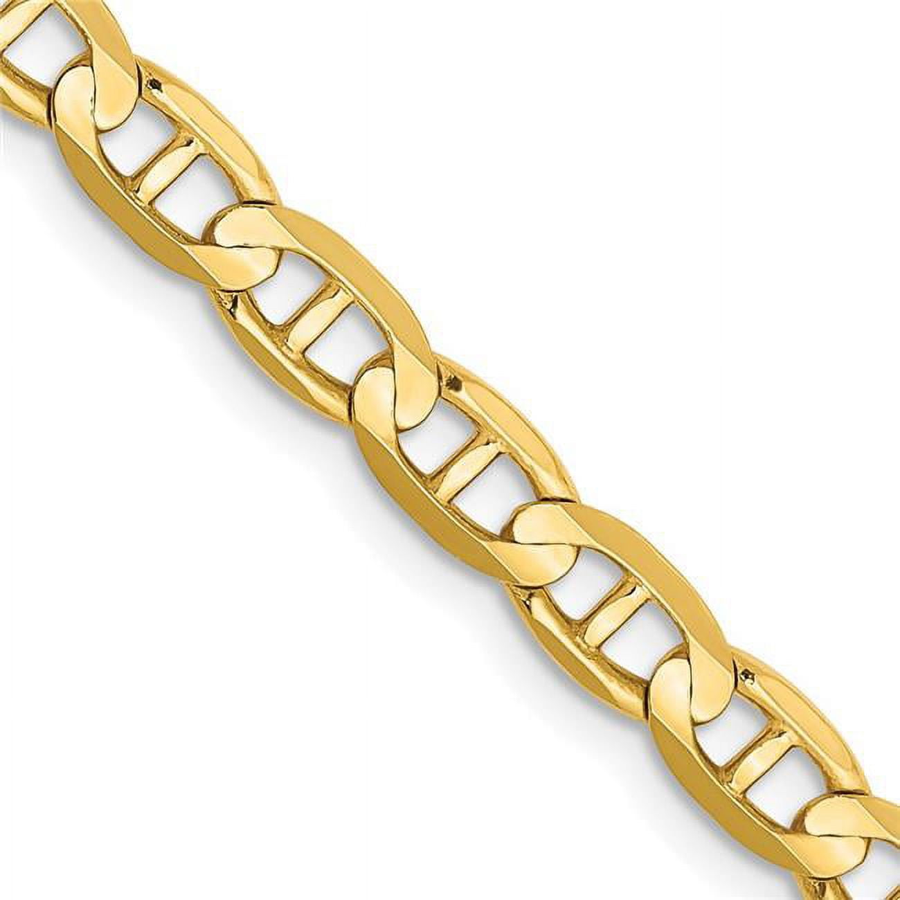 Primal Gold 10 Karat Yellow Gold 4.5mm Concave Anchor Chain - Walmart.com