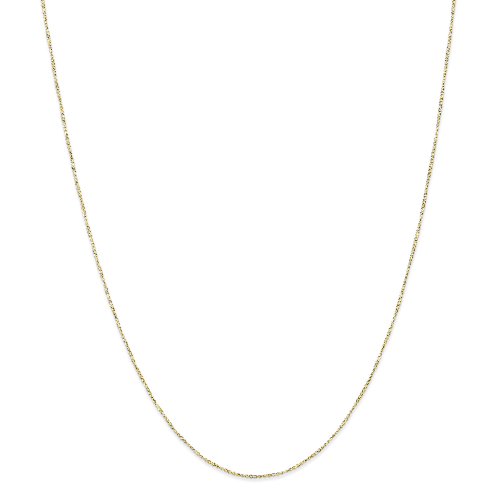 Primal Gold 10 Karat Yellow Gold .5 mm Carded Curb Chain - Walmart.com