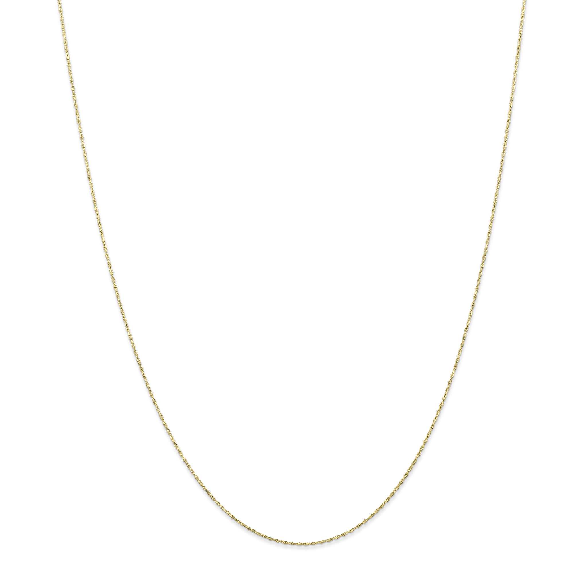 Primal Gold 10 Karat Yellow Gold .5mm Carded Cable Rope Chain - Walmart.com