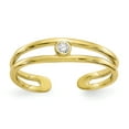 Primal Gold 10 Karat Yellow Gold Cubic Zirconia Toe Ring - Walmart.com