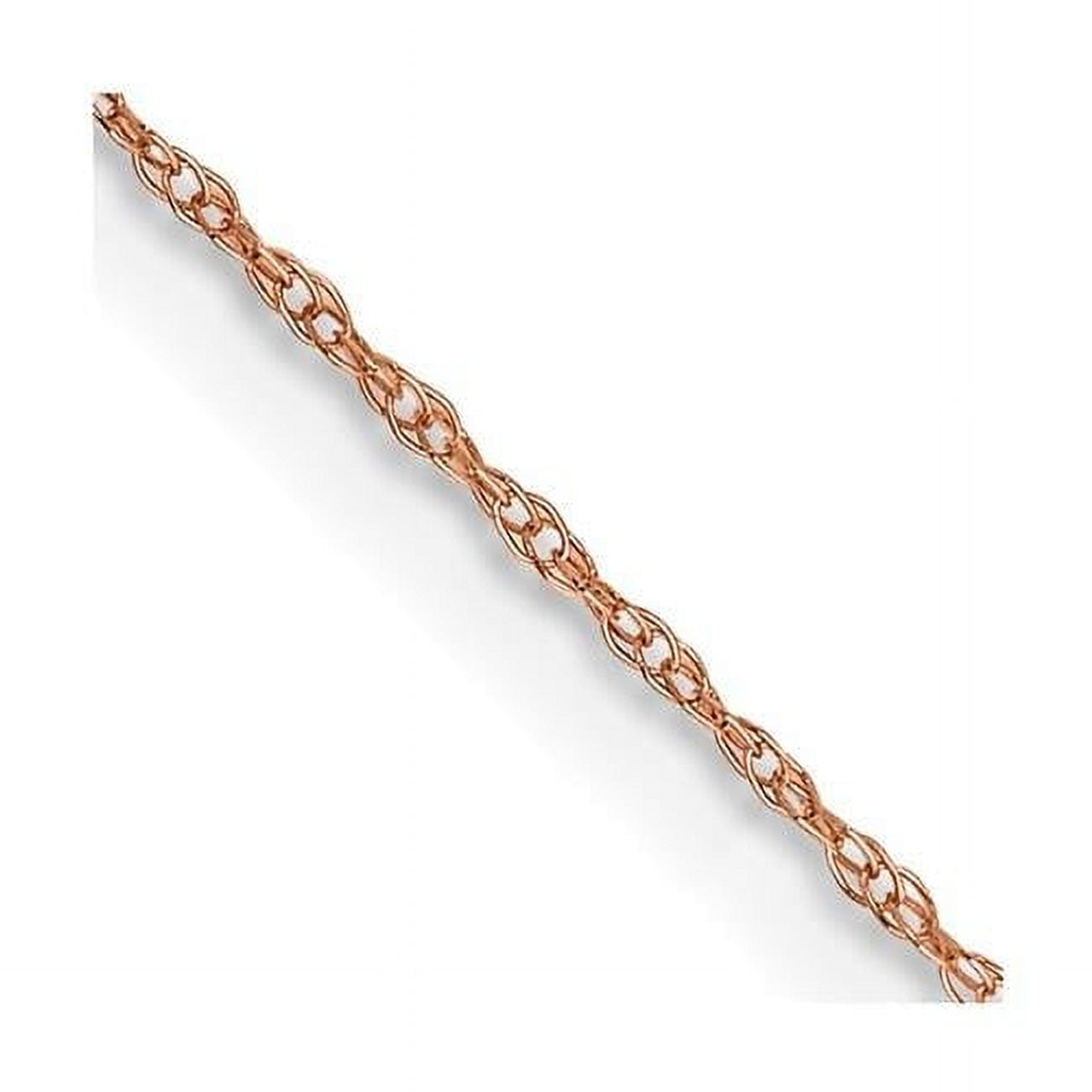 Primal Gold 14 Karat Rose Gold 0.5mm Baby Rope Chain Necklace - Walmart.com