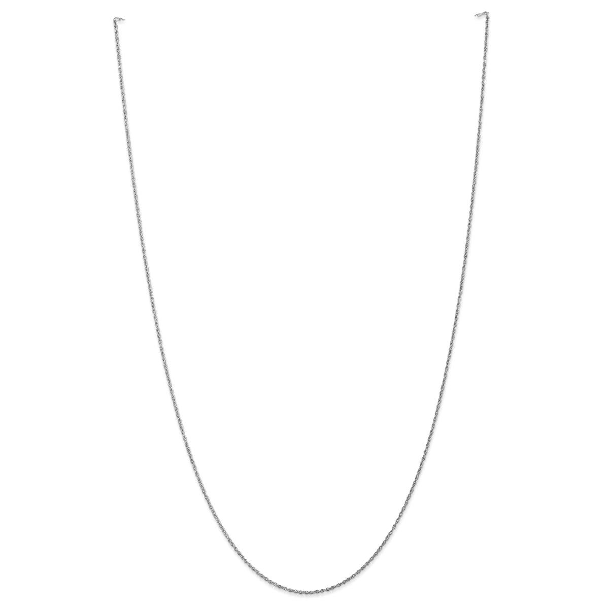 Primal Gold 14 Karat White Gold .8mm Light-Baby Rope Chain - Walmart.com