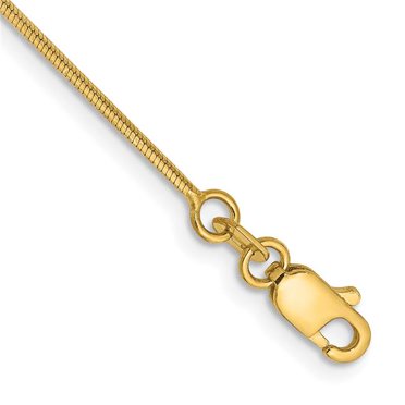 Primal Gold 10 Karat Yellow Gold 1.1mm Round Snake Chain - Walmart.com