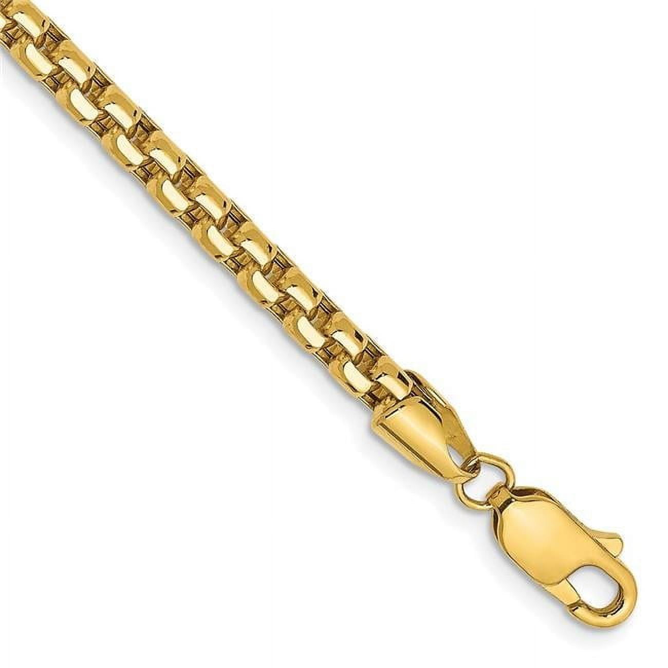 Primal Gold 14 Karat Yellow Gold 3.6mm Semi Solid Round Box Chain ...