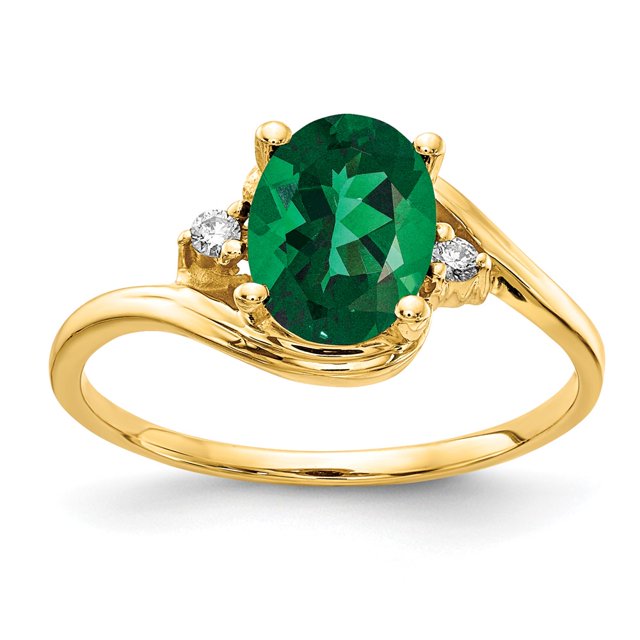 Primal Gold 14 Karat Yellow Gold 8x6mm Oval Mount St. Helens and ...