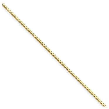 Primal Gold 10 Karat Yellow Gold .90mm Box Chain - Walmart.com