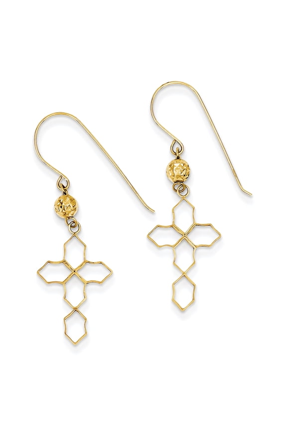 Gold Cross Earrings