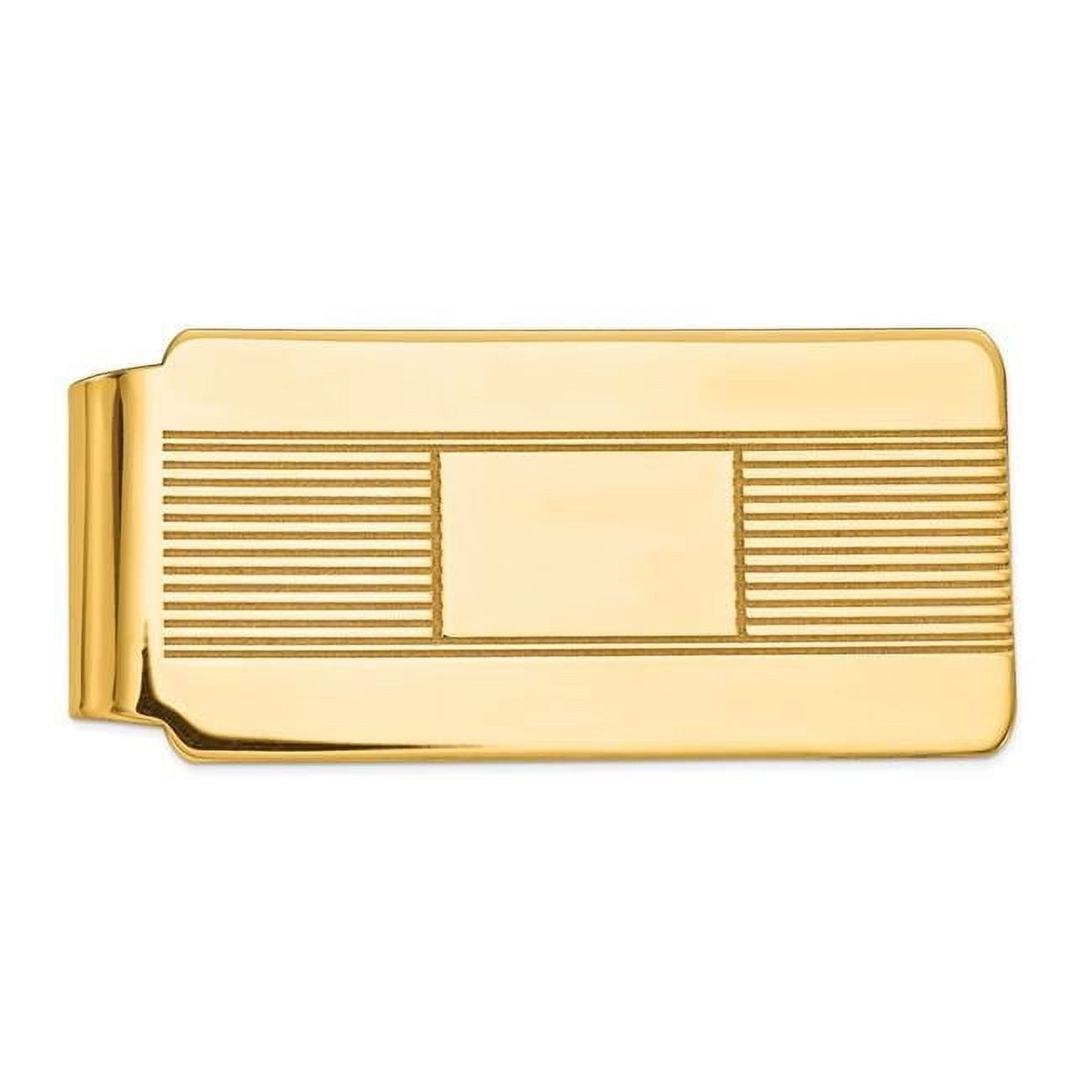 Primal Gold 14 Karat Yellow Gold Men's Engravable Money Clip - Walmart.com