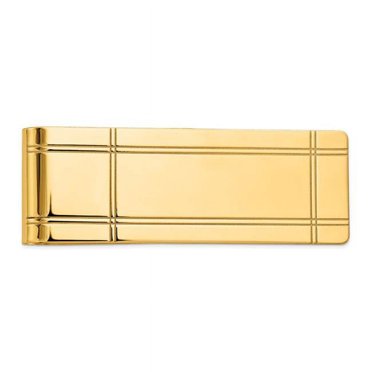 Primal Gold 14 Karat Yellow Gold Men's Grooved Money Clip - Walmart.com