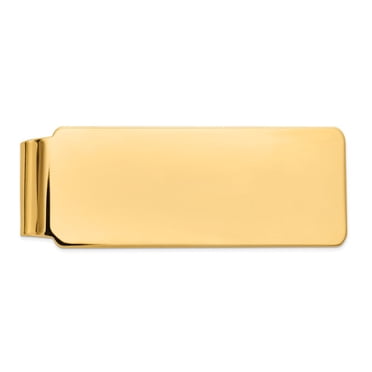 Primal Gold 14 Karat Yellow Gold Men's Sunburst Design Money Clip ...