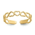 Primal Gold 14K Yellow Gold Jewelry - Open Hearts Toe Ring - Walmart.com