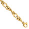 Primal Gold 14 Karat Yellow Gold Polished Fancy Link 7 Inch Bracelet ...