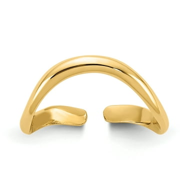 Primal Gold 14 Karat Yellow Gold Swirl Toe Ring - Walmart.com