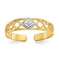 Primal Gold 14 Karat Yellow Gold and Rhodium-plated Diamond-cut Toe ...