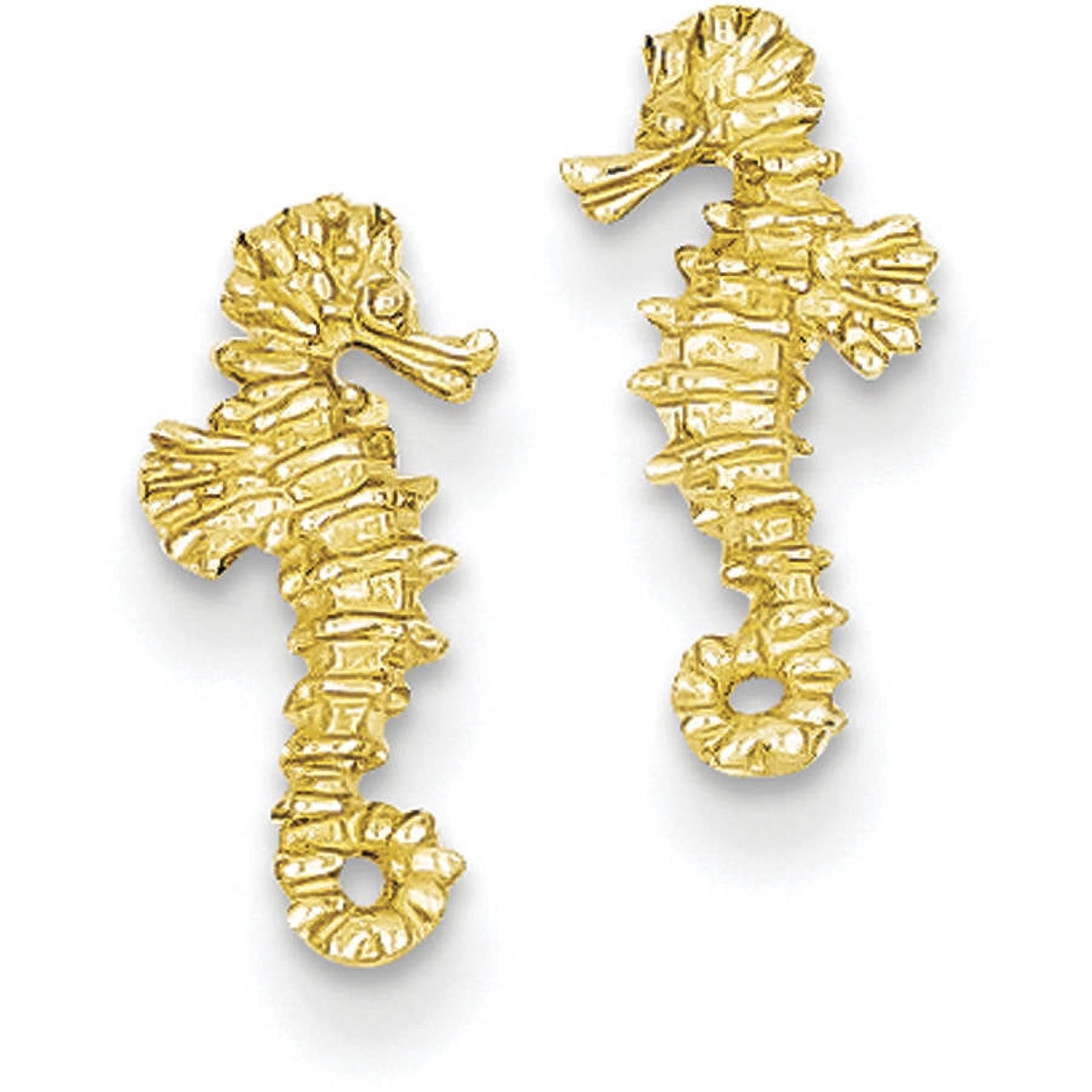 Primal Gold 14K Yellow Gold Mini Left and Right Seahorse Post Earrings ...