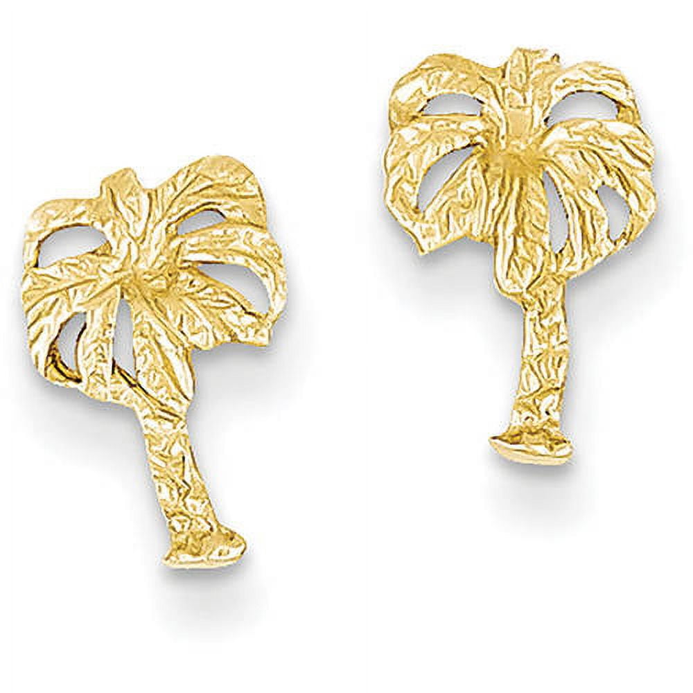 Primal Gold 14K Yellow Gold Palm Tree Post Earrings - Walmart.com