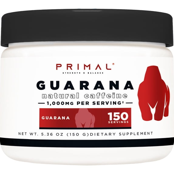 Primal Guarana Powder (150g) – Natural Caffeine Powder, 1,000mg Guarana ...