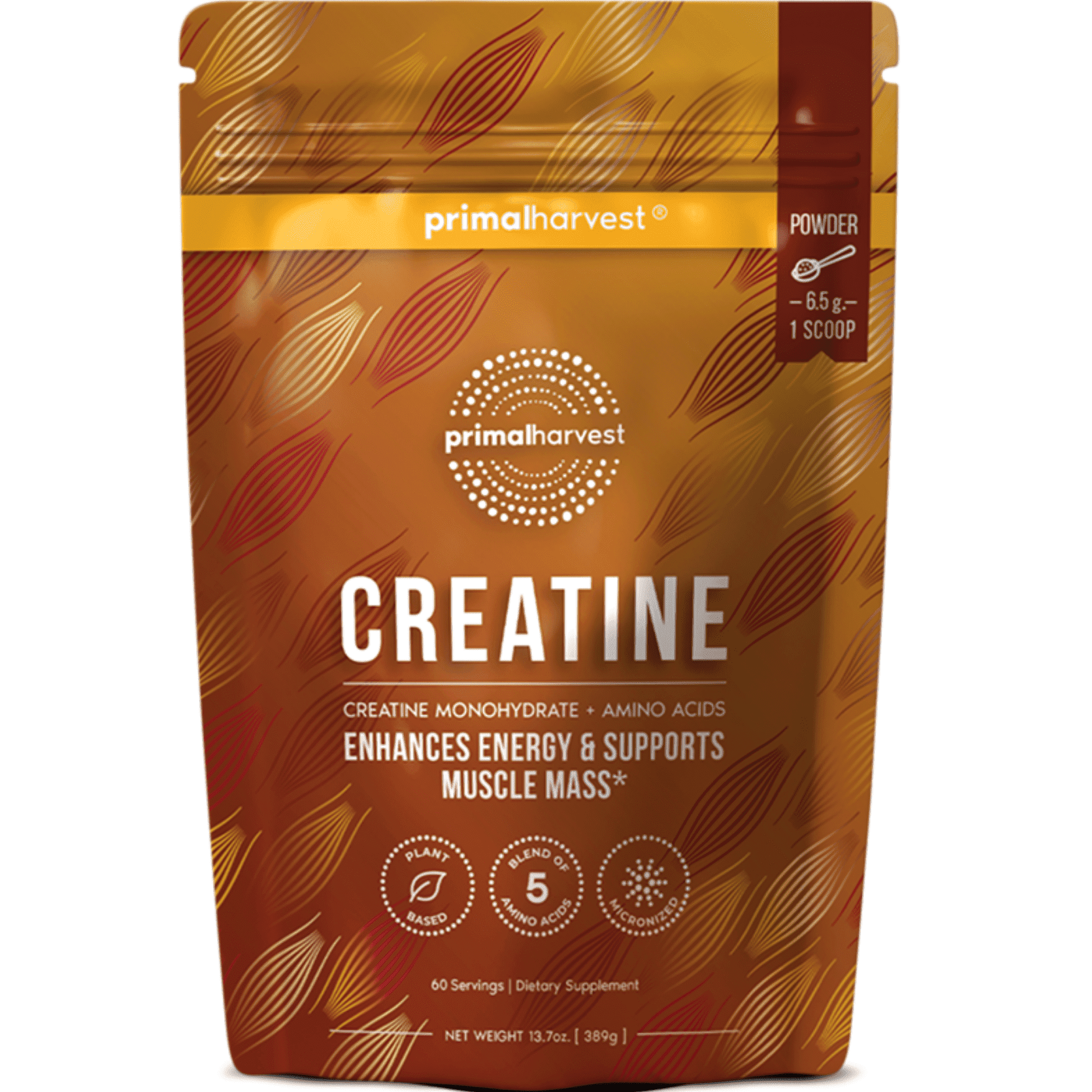 Primal Harvest Creatine Powder Supplement for Men and Women's Fitness ...