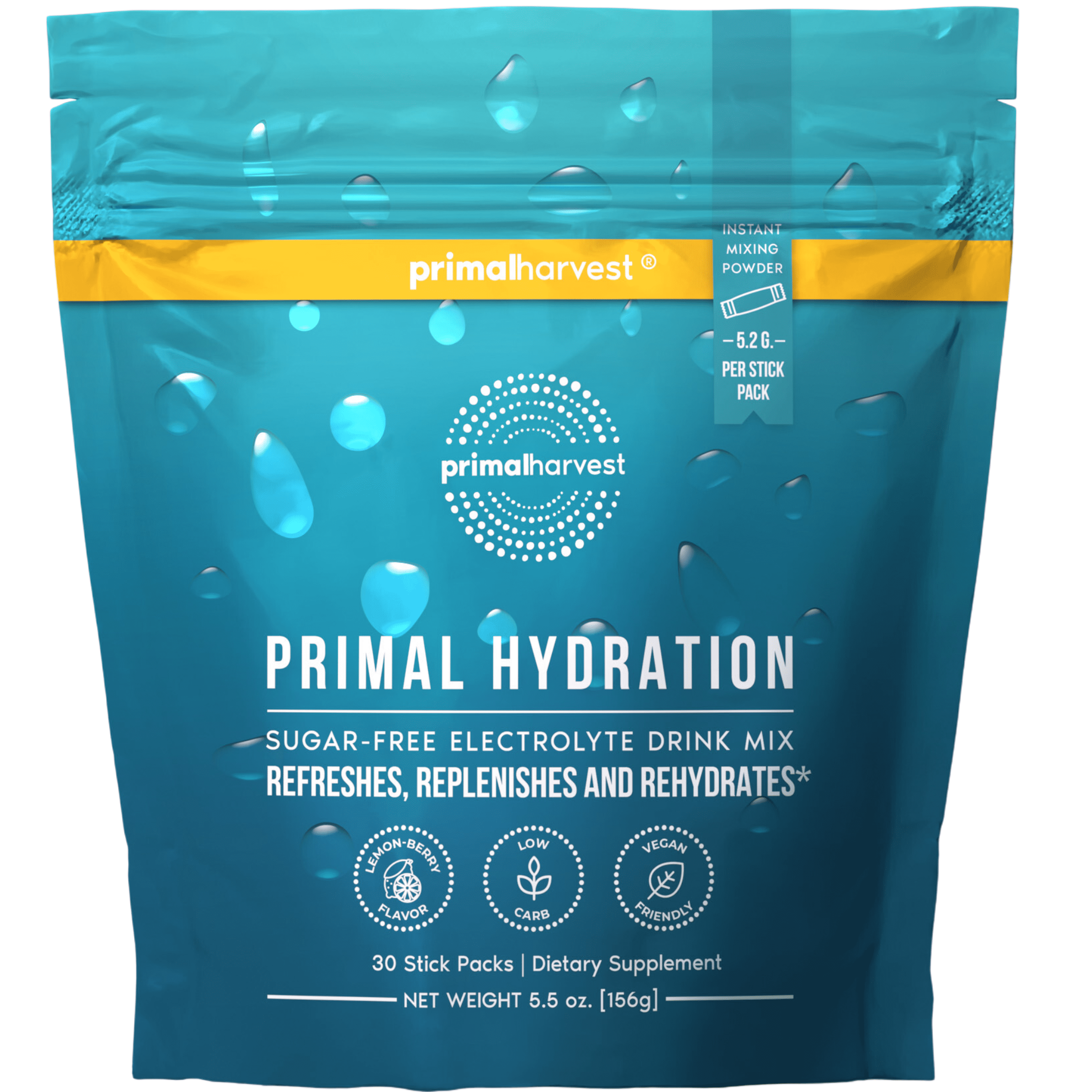 Primal Harvest Hydration Drink Packets, Lemon Berry, 30ct - Walmart.com