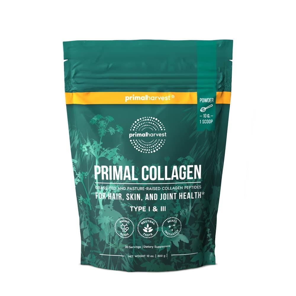 Primal Harvest Gluten-Free Hydrolyzed Collagen Powder Supplement - 30 ...