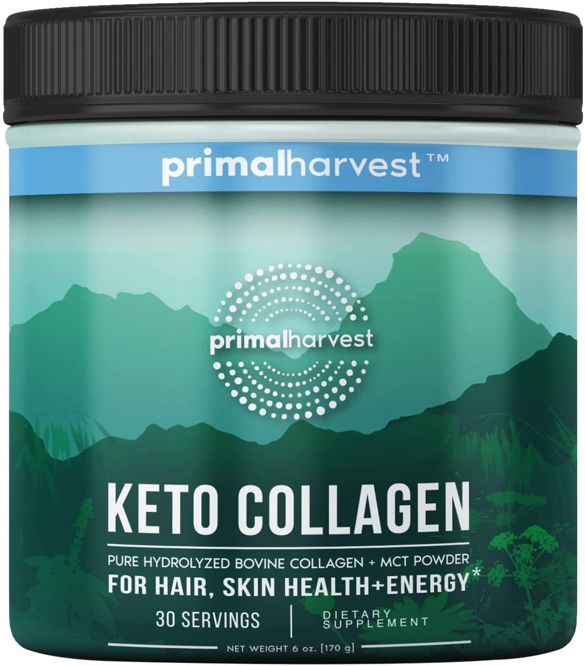 Primal Harvest Keto Collagen Protein Powder and MCT Oil with 30 ...