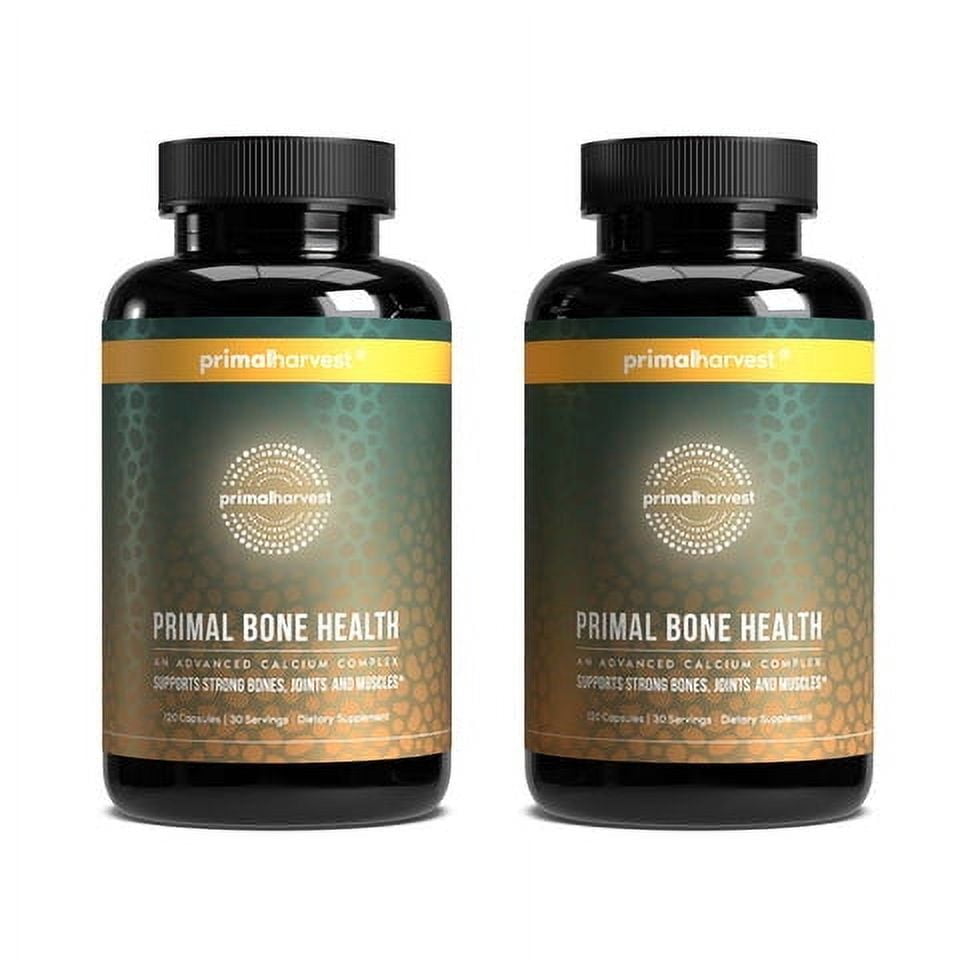Primal Harvest Primal Bone Health: 2-Pack Calcium Complex for Bones, Joints & Muscles (240ct ...