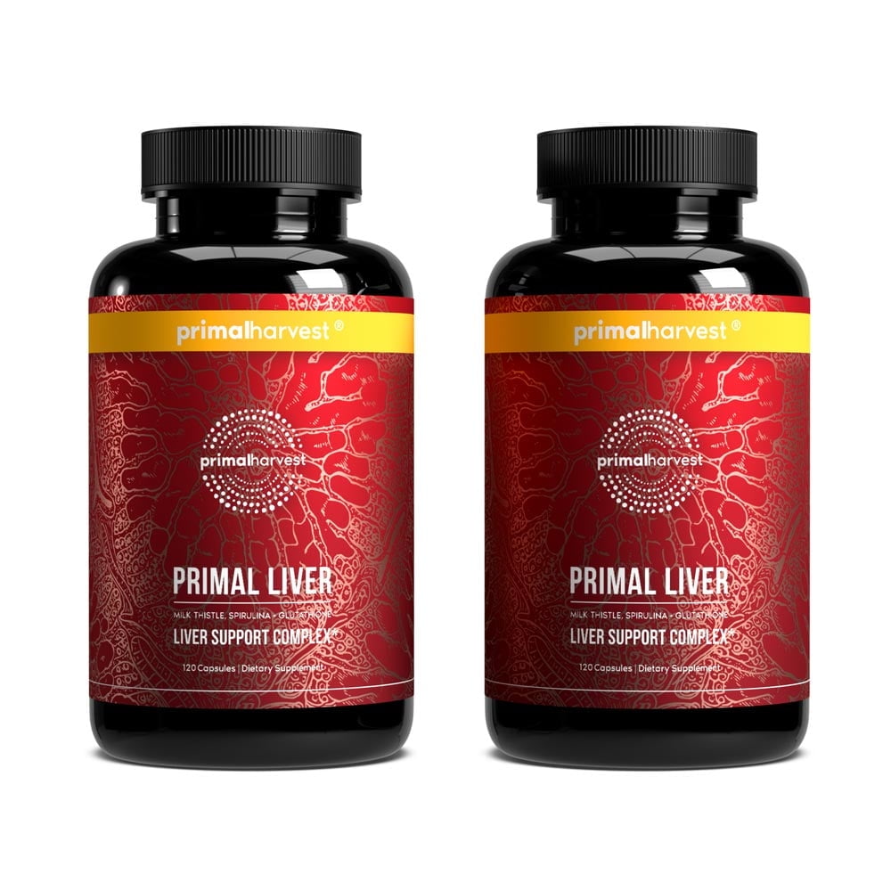 Primal Harvest Primal Liver, 2 Pack: Liver Detox & Support with Alpha ...