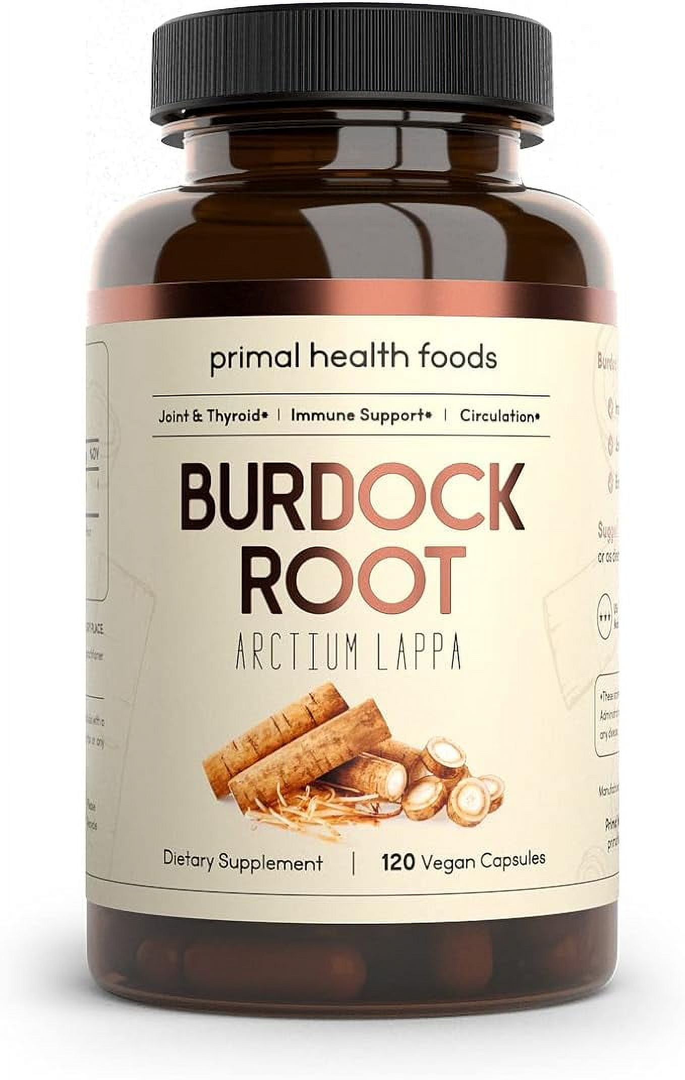 Primal Health Foods Organic Burdock Root Capsules 1000 mg 60 Servings ...