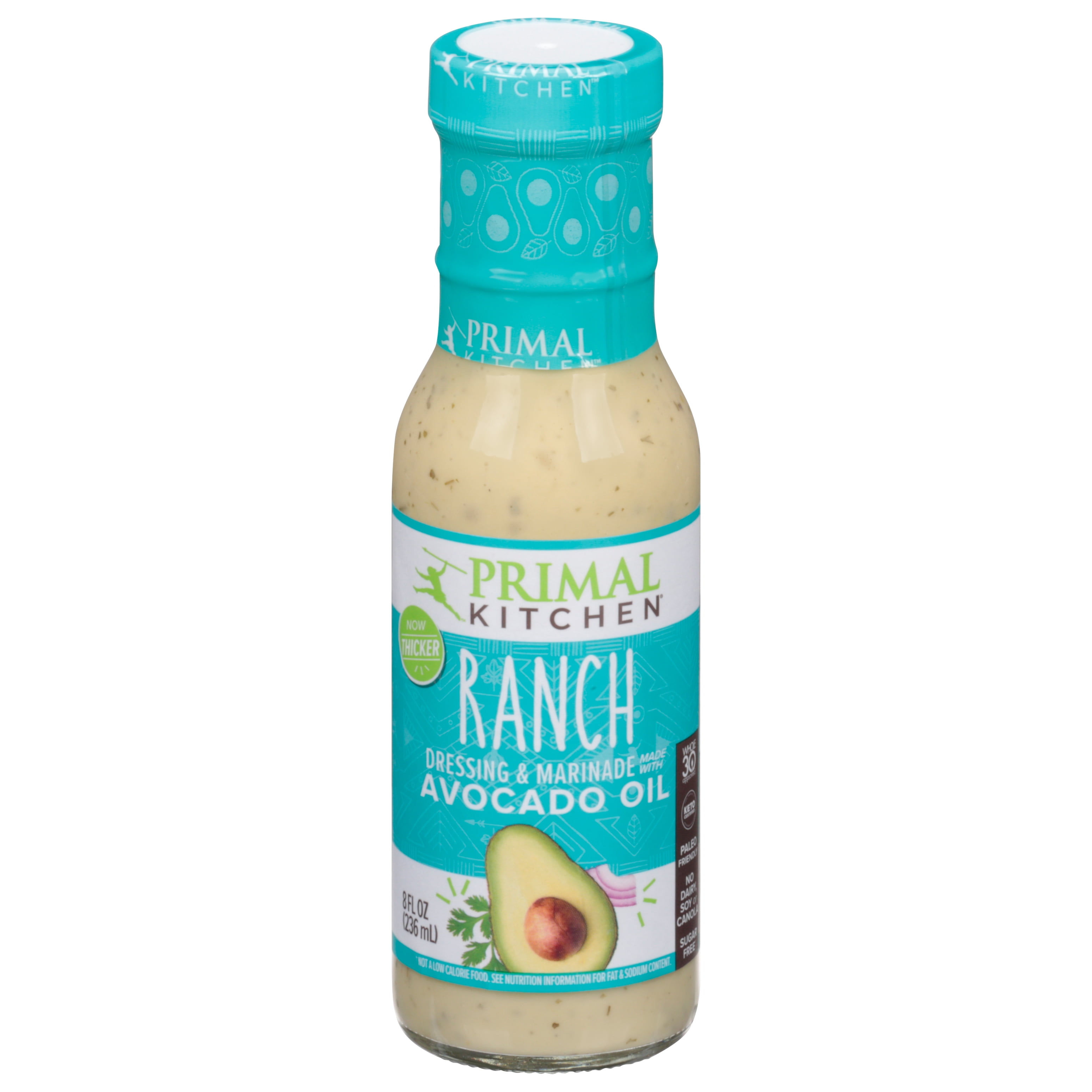 Primal Kitchen Avocado Oil Ranch Salad Dressings & Marinade, 8 Fl Oz ...