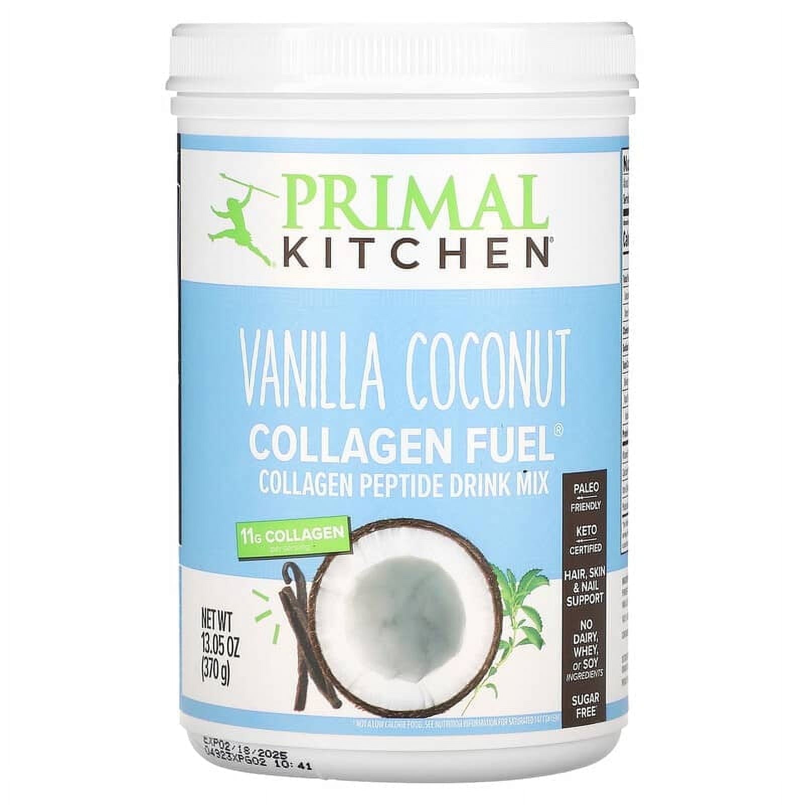 Primal Kitchen Collagen Fuel Collagen Peptide Drink Mix Vanilla Coconut ...