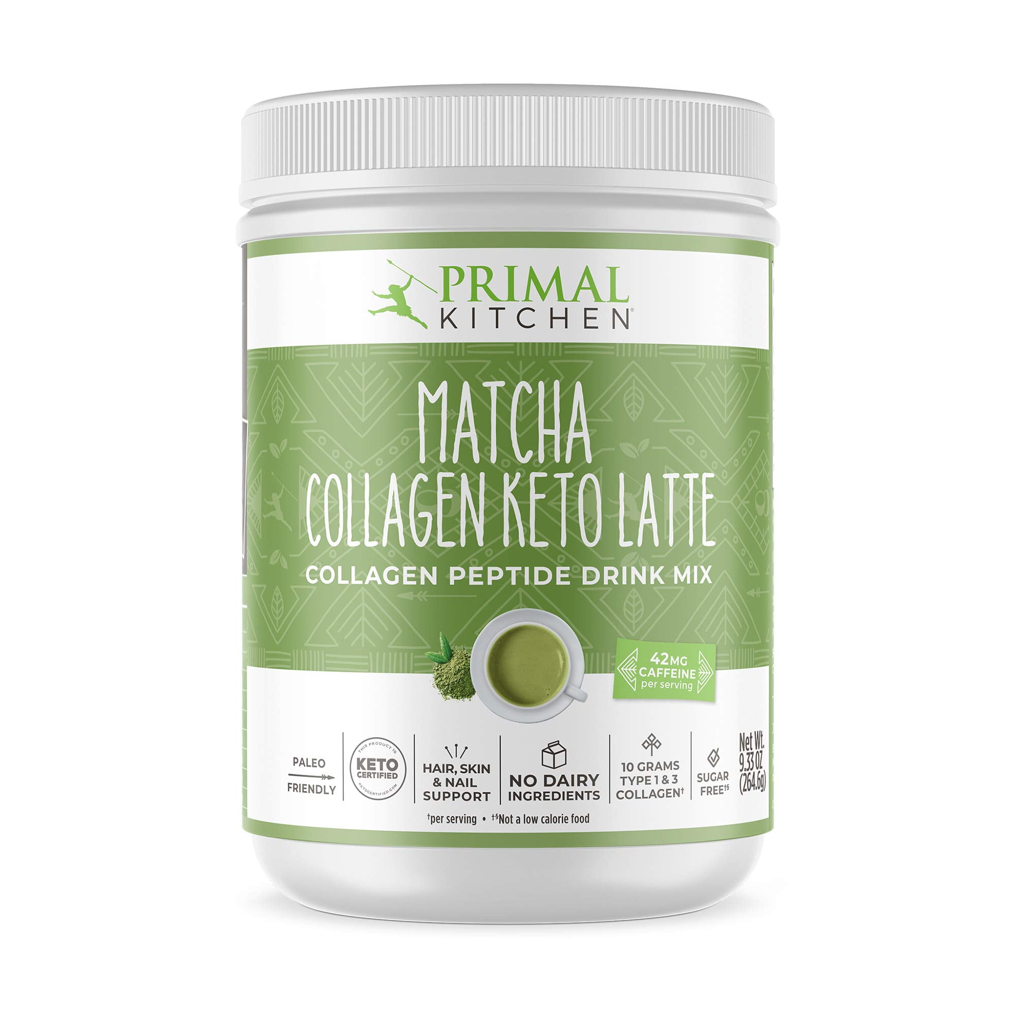 Primal Kitchen Collagen Keto Latte Powder, Matcha Vanilla, 9.33oz ...