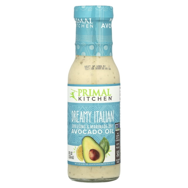 Primal Kitchen Dreamy Italian Dressing & Marinade with Avocado Oil, 8 ...