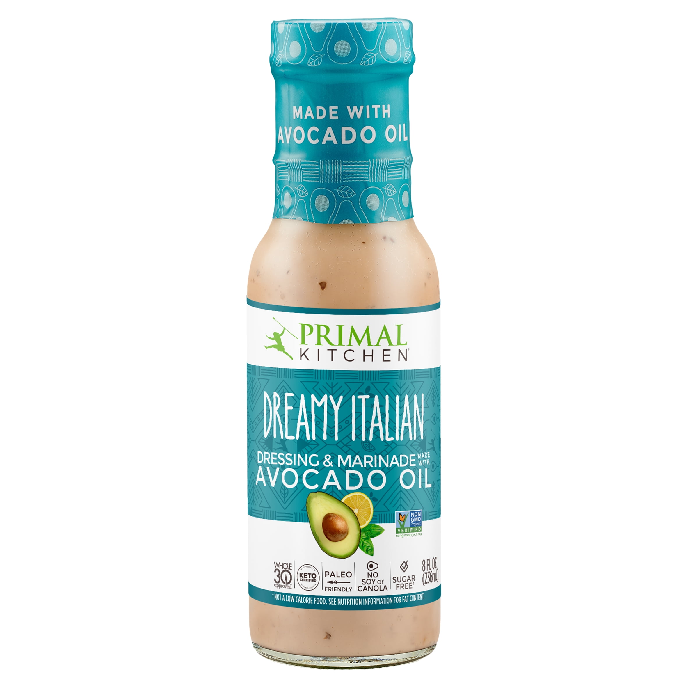 Primal Kitchen Dreamy Italian Dressing and Marinade with Avocado Oil, 8 ...
