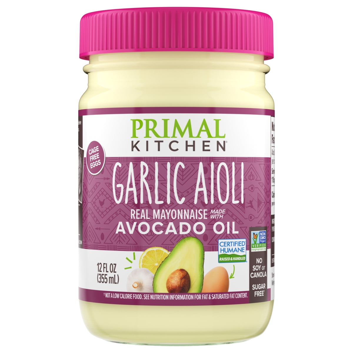 Primal Kitchen Paleo Mayonnaise with Avocado Oil-Aioli de Ajo Mayo 12 ...
