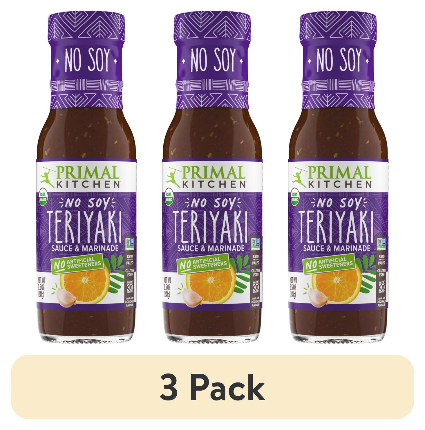 (3 pack) Primal Kitchen Organic No Soy Teriyaki Sauce & Marinade ...