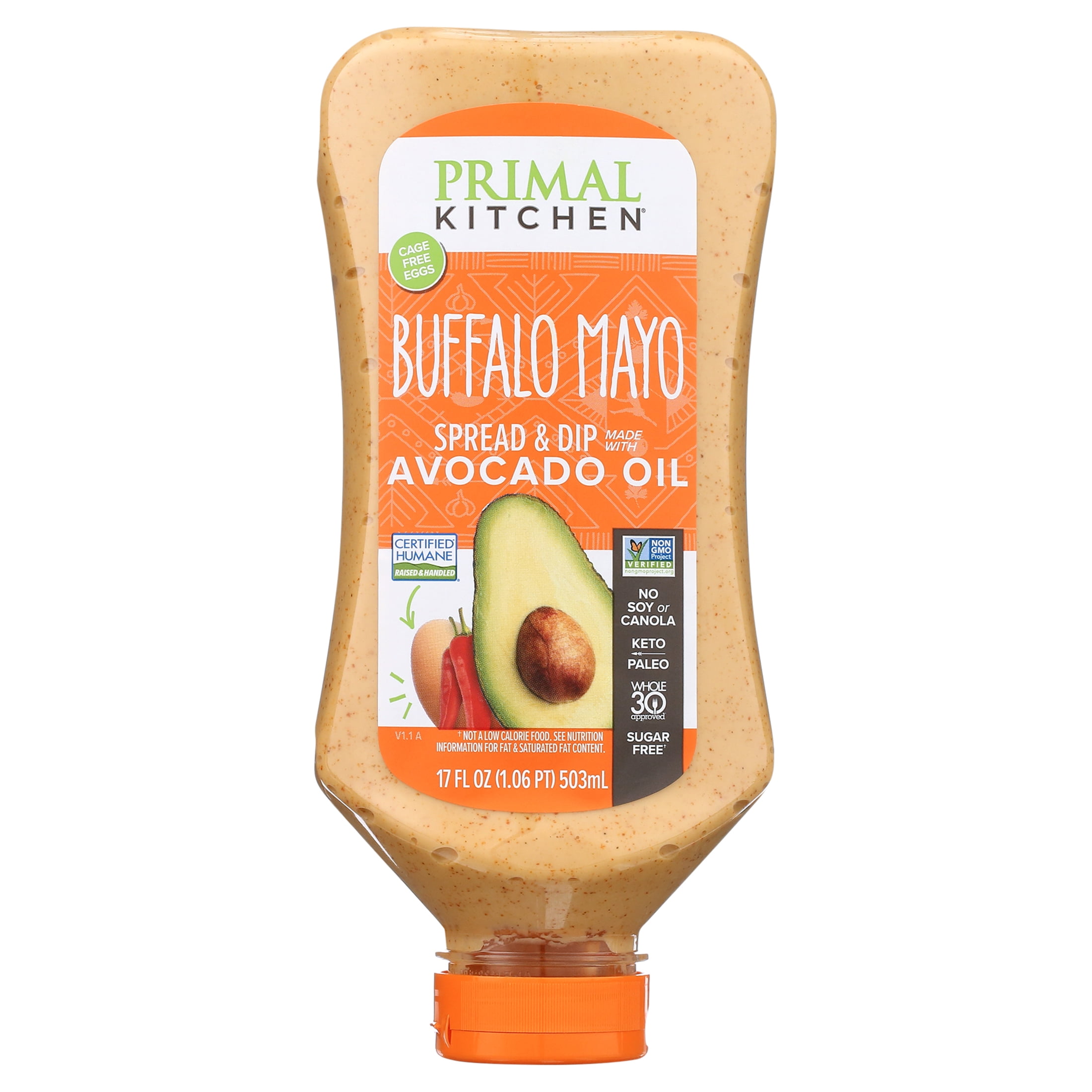 Primal Kitchen Squeeze Buffalo Mayo Made with Avocado Oil, 17 fl oz ...