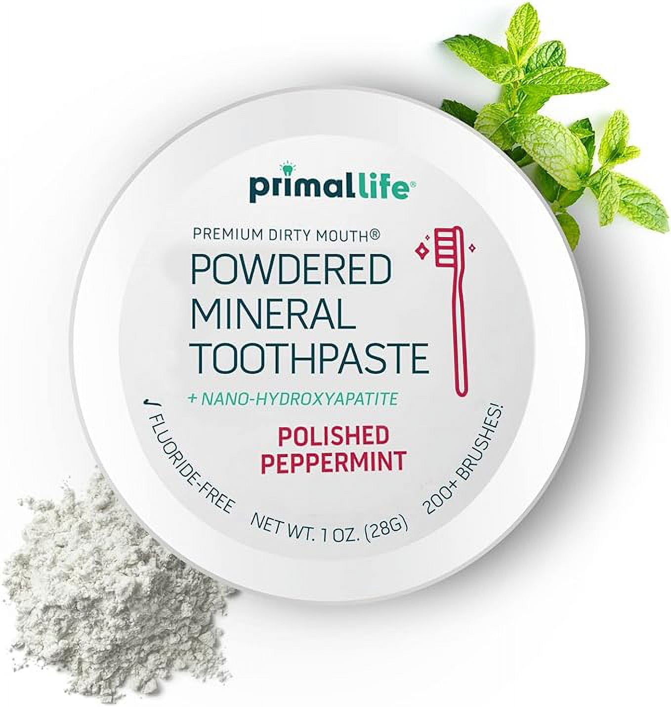 Primal Life Dirty Mouth Toothpowder, Peppermint, Organic Tooth Cleaning ...