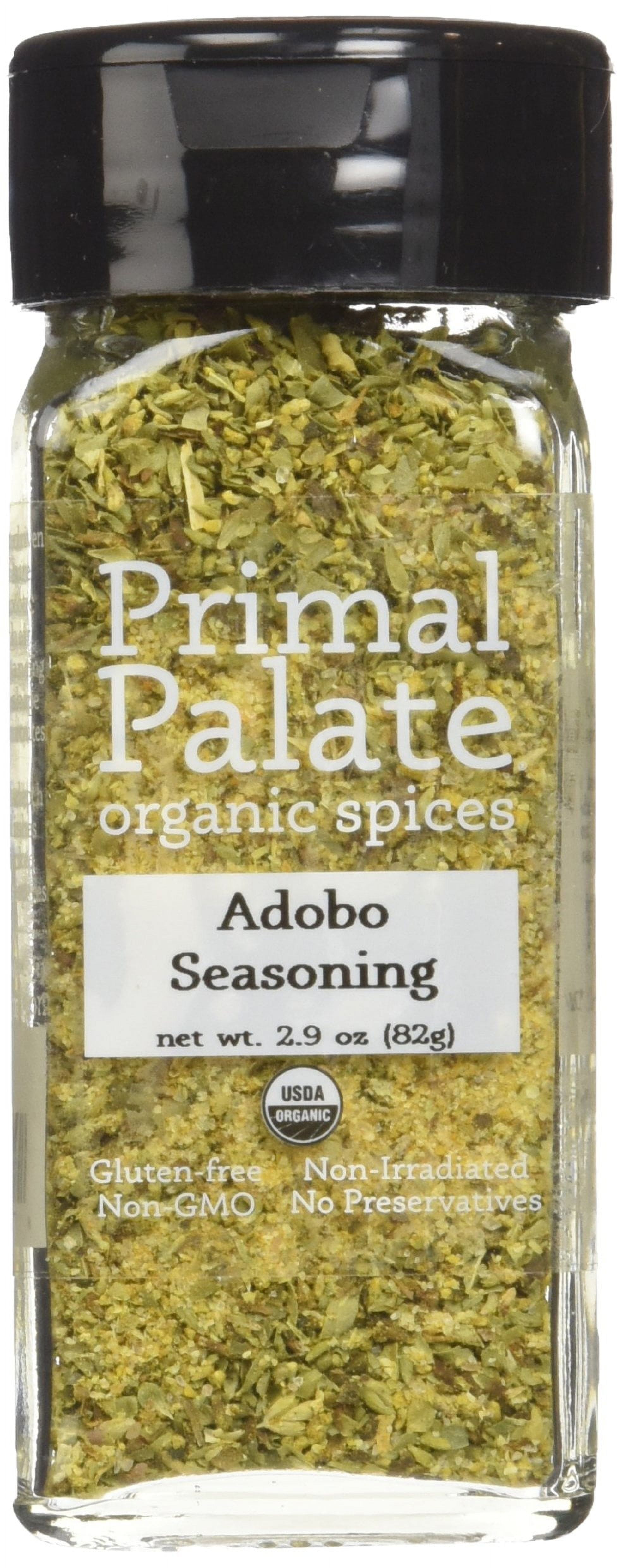 Primal Palate Organic Spices Adobo Seasoning, Certified Organic, 2.2 oz ...