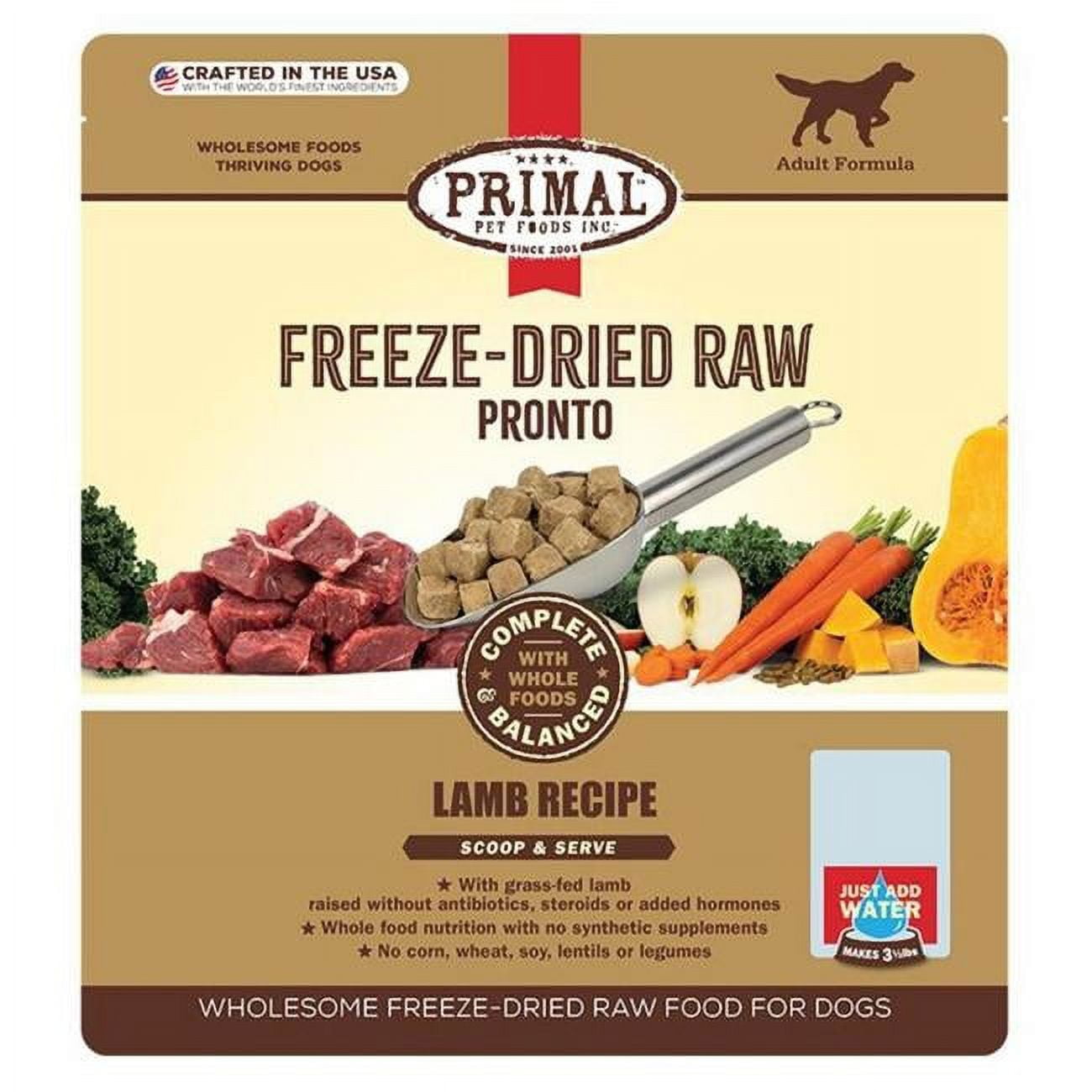 Primal Dog Freeze-Dried Pronto Lamb 7oz. - Walmart.com