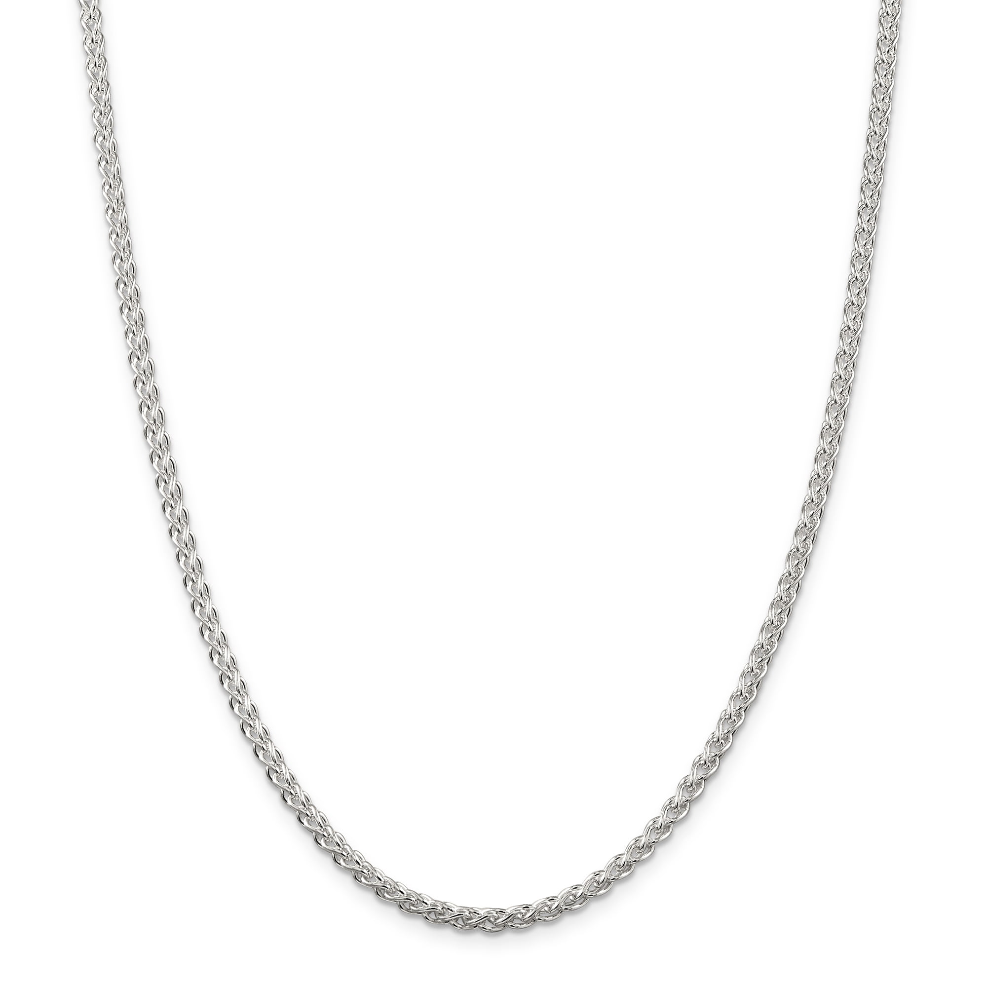 Primal Silver Sterling Silver 3mm Round Spiga Chain - Walmart.com