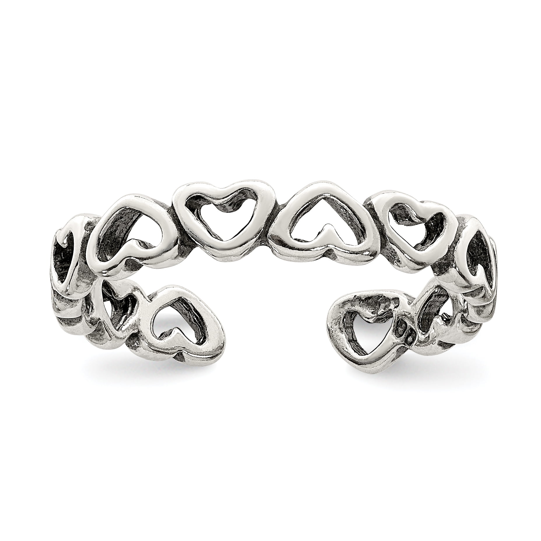 Primal Silver Sterling Silver Heart Toe Ring - Walmart.com