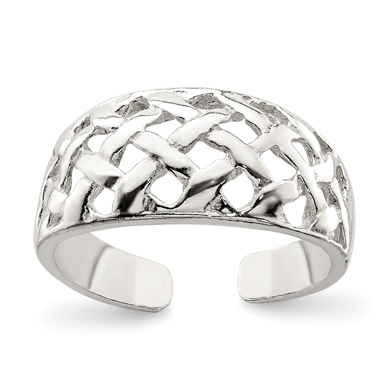 Primal Silver Sterling Silver Lattice Toe Ring - Walmart.com