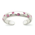 Primal Silver Sterling Silver Pink Cubic Zirconia Toe Ring - Walmart.com