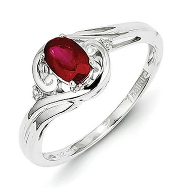 Primal Silver Sterling Silver London Blue Topaz and Diamond Ring ...