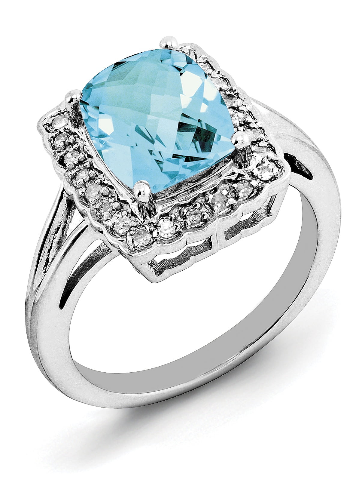 Primal Silver Sterling Silver Rhodium-plated Checker-Cut Light Swiss ...