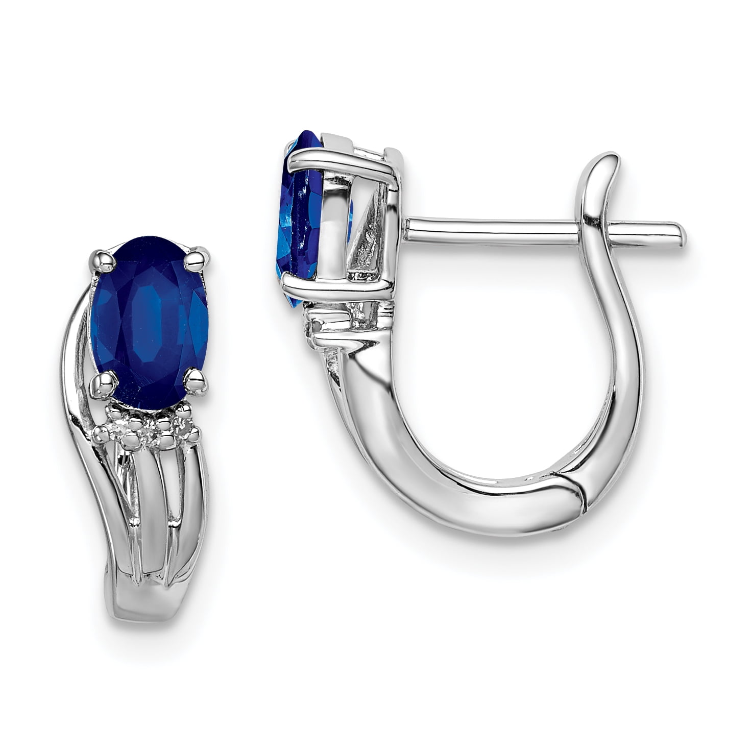 Primal Silver Sterling Silver Rhodium-plated Diamond and Sapphire ...