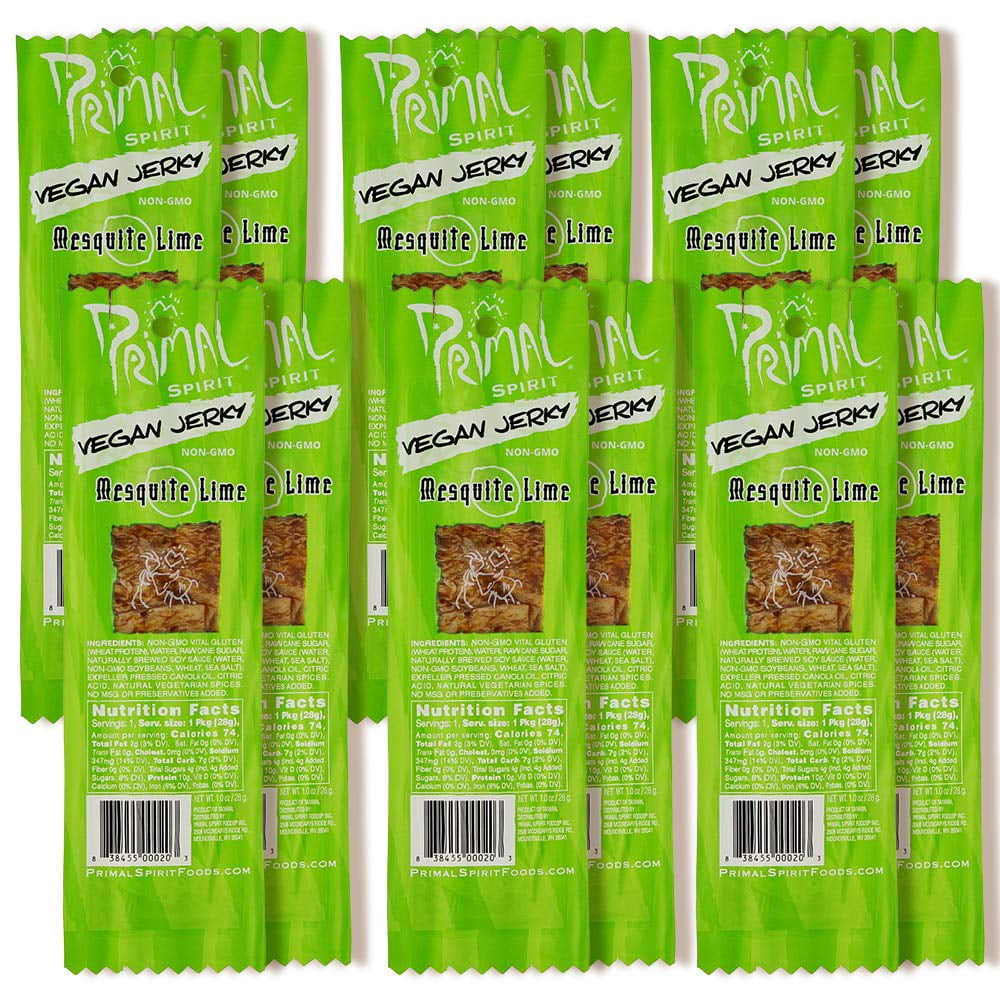 Primal Spirit Vegan Jerky CCF19 - “Classic Flavor” - Mesquite Lime, 10 ...